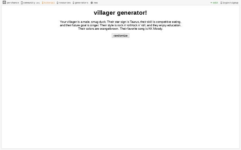 villager generator!