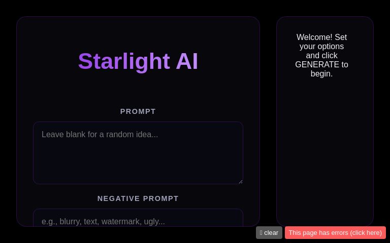 Starlight AI ― Perchance Generator