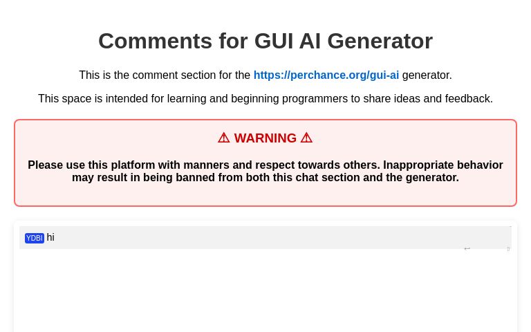 Comments for GUI AI Generator