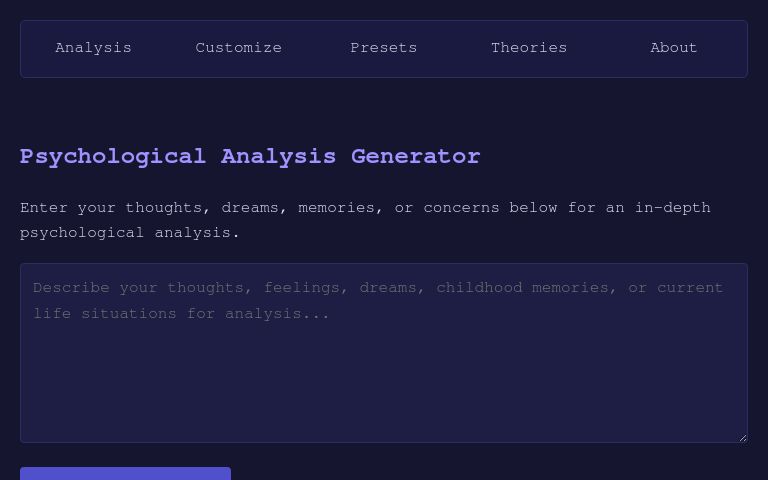 Psychological Analysis Generator