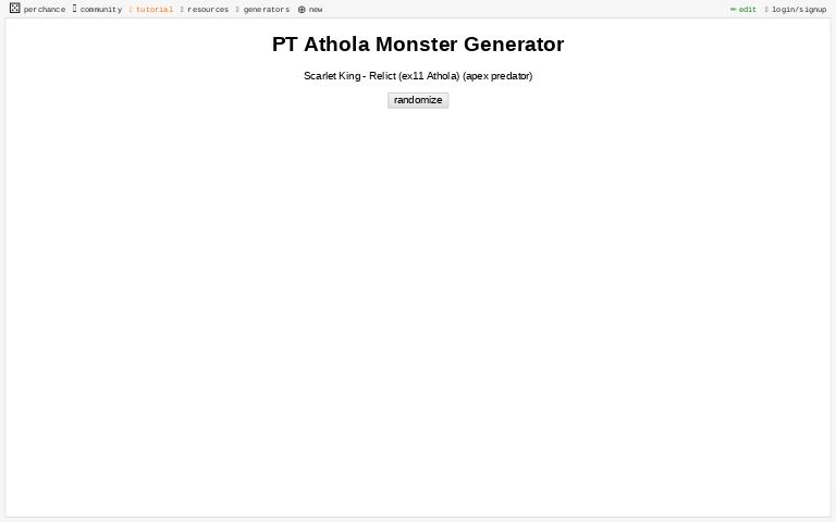 PT Athola Monster Generator