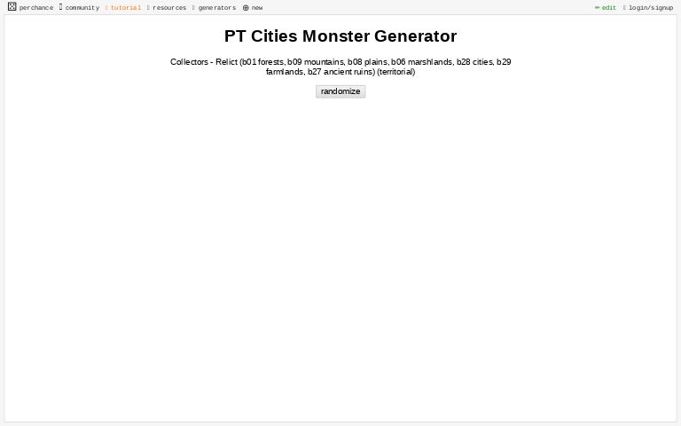 PT Cities Monster Generator