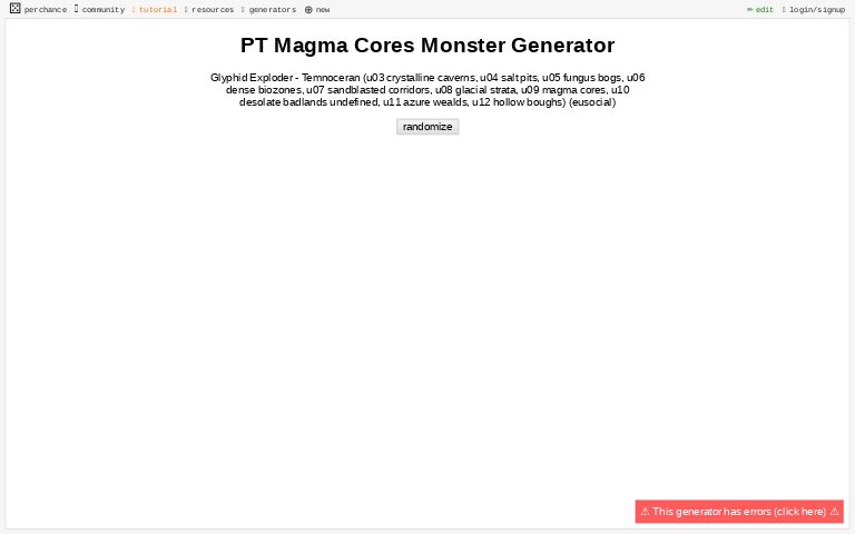 PT Magma Cores Monster Generator