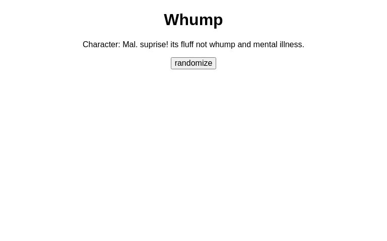 Whump ― Perchance Generator