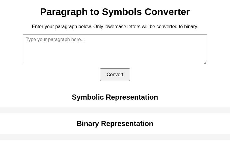 Paragraph to Symbols Converter ― Perchance Generator