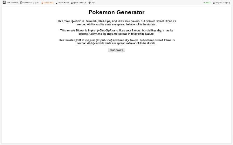 Pokemon Generator