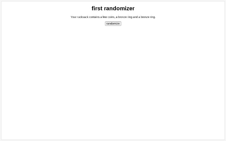 first randomizer ― Perchance Generator