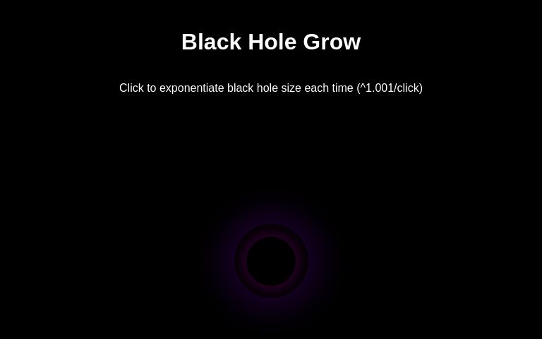 Black Hole Grow ― Perchance Generator