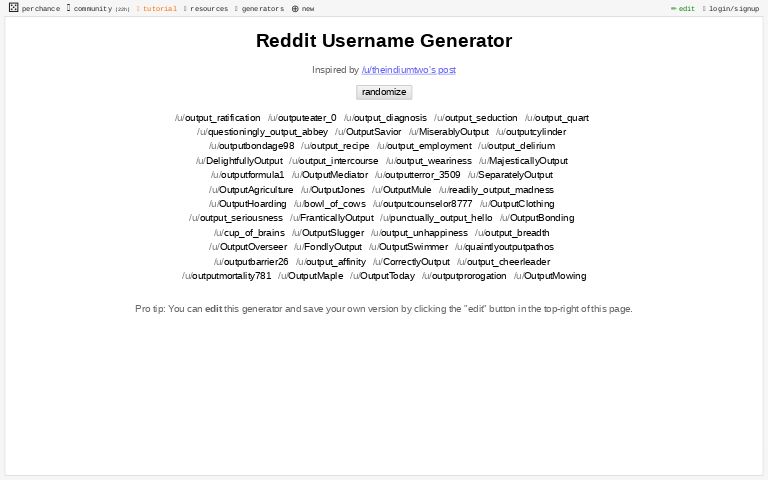Reddit Username Generator