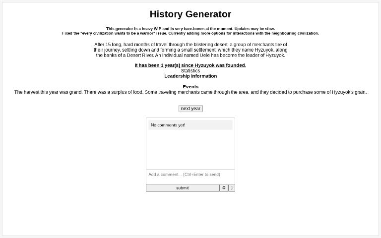 History Generator