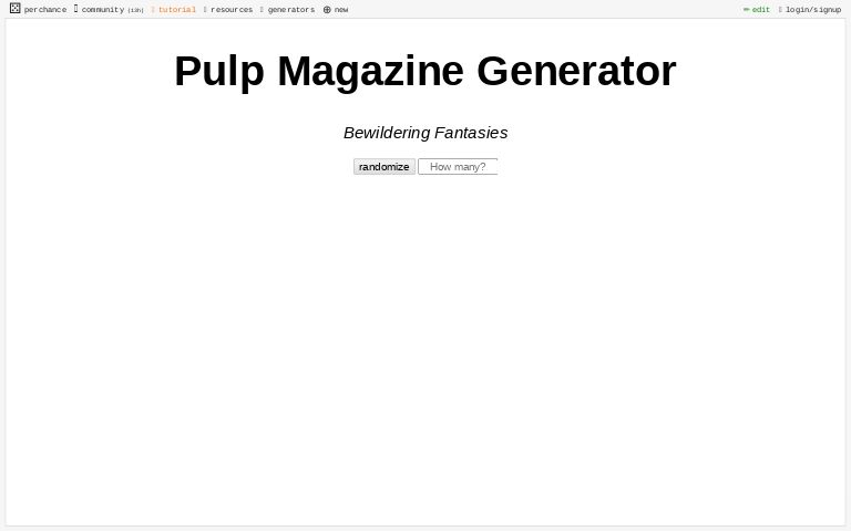 Pulp Magazine Generator