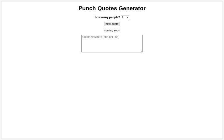 Punch Quotes Generator