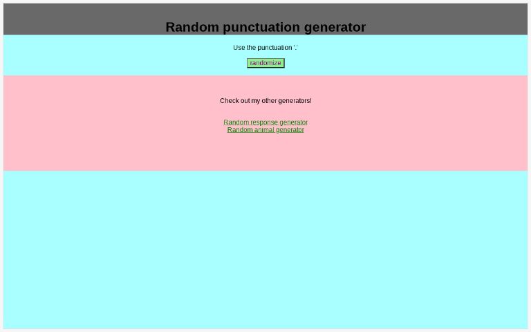 Random punctuation generator