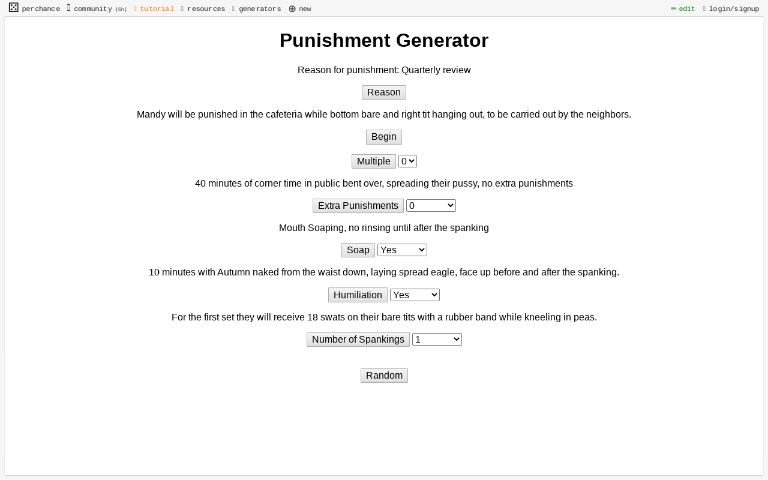 Punishment Generator