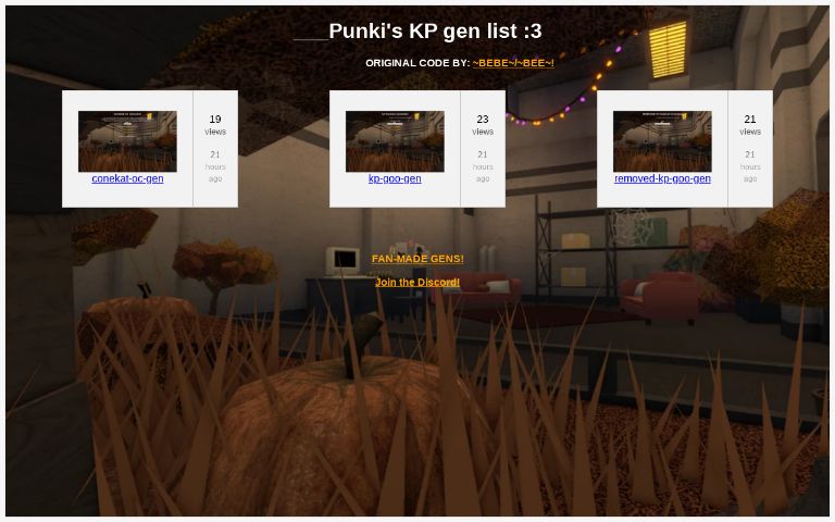 ___Punki's KP gen list :3