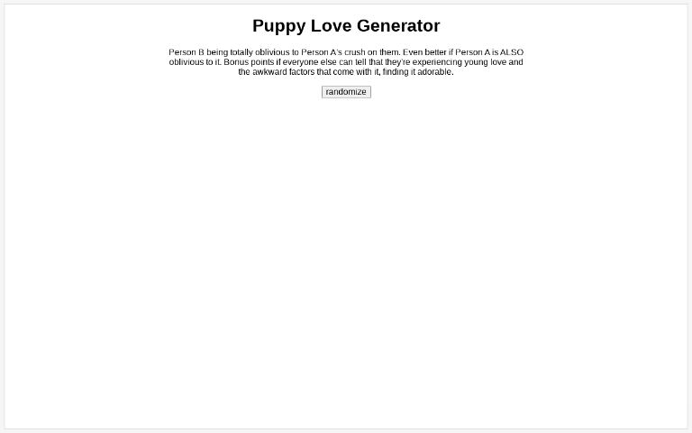 Puppy Love Generator