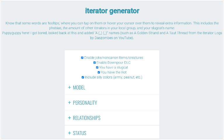 iterator generator