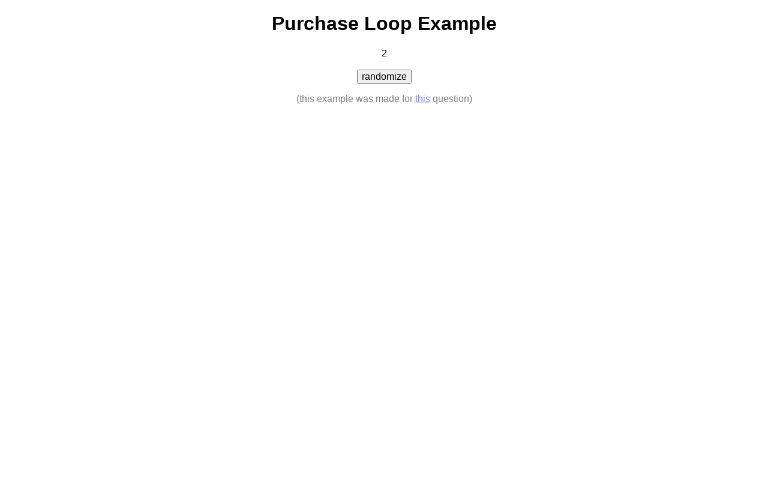 Purchase Loop Example ― Perchance Generator
