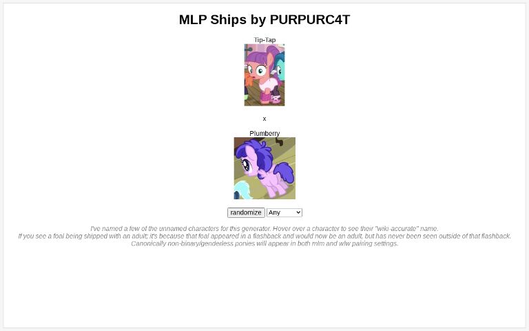 MLP Ships by PURPURC4T ― Perchance Generator