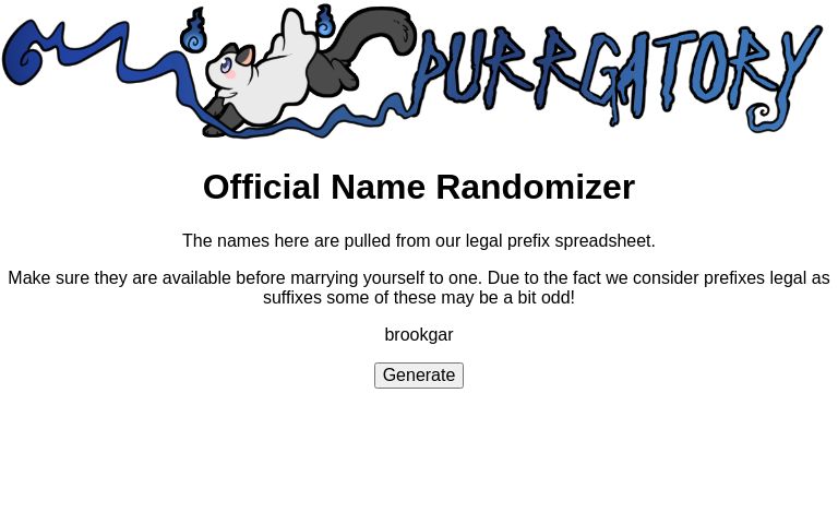 Official Name Randomizer ― Perchance Generator
