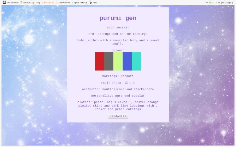 purumi gen ― Perchance Generator