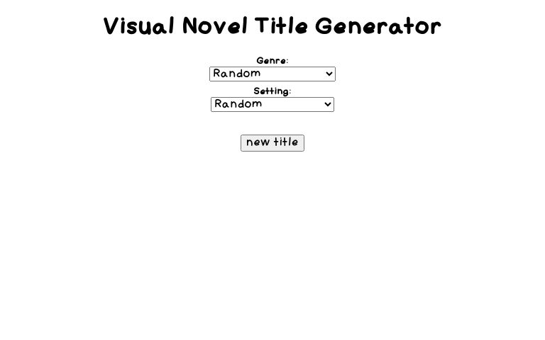 Visual Novel Title Generator