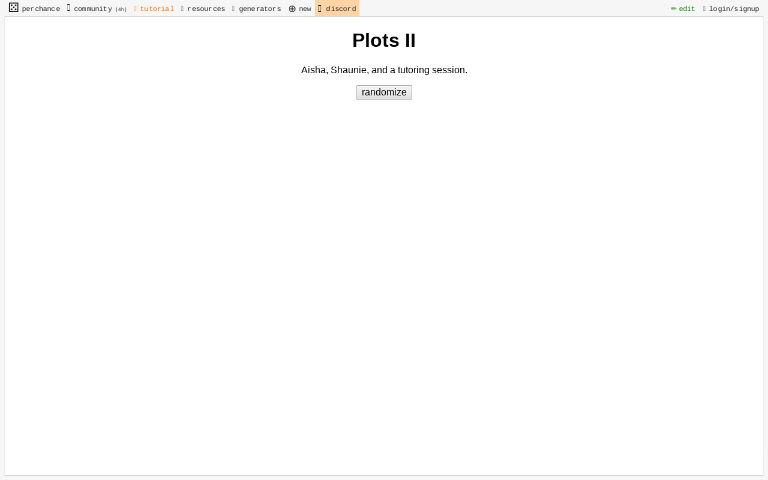 Plots II ― Perchance Generator