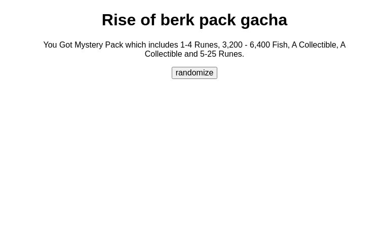 Rise of berk pack gacha ― Perchance Generator