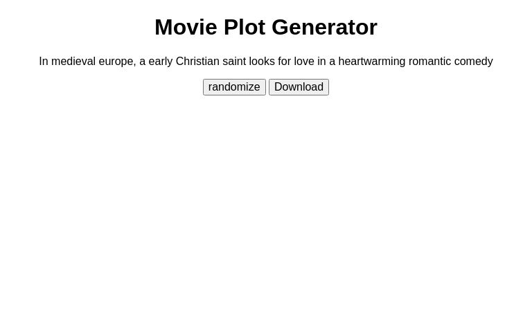 Movie Plot Generator