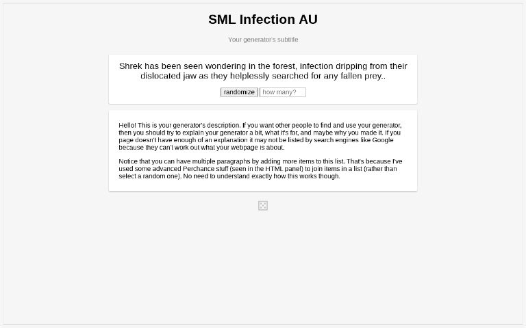 SML Infection AU ― Perchance Generator