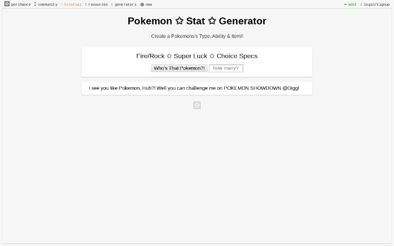 Pokemon Stat Generator