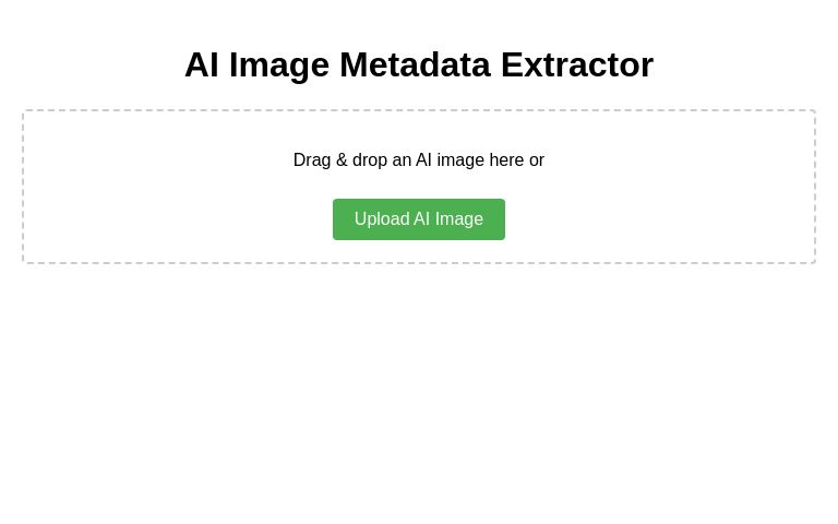 AI Image Metadata Extractor ― Perchance Generator