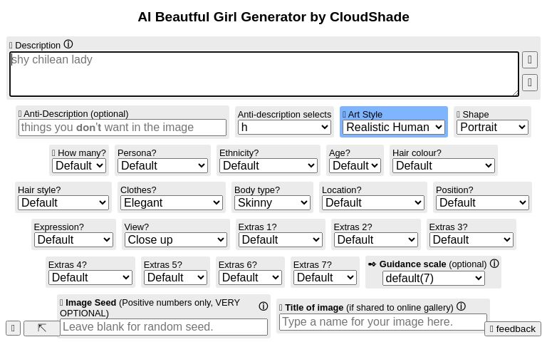 AI Beautful Girl Generator