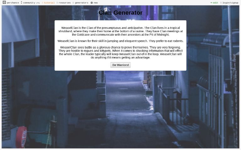 Clan Generator