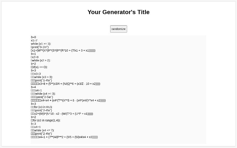 Pygen ― Perchance Generator