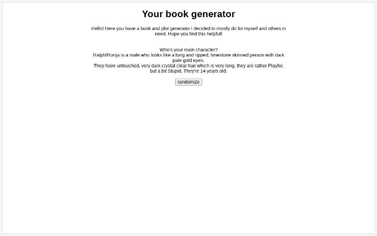 Your book generator