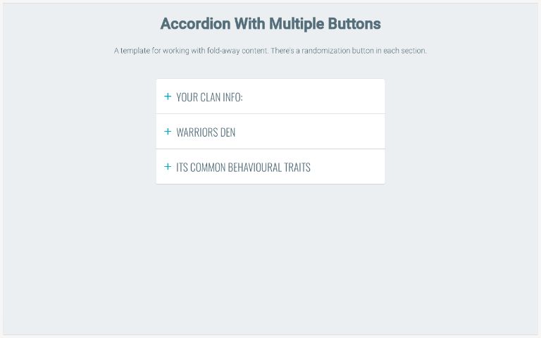 Accordion With Multiple Buttons ― Perchance Generator