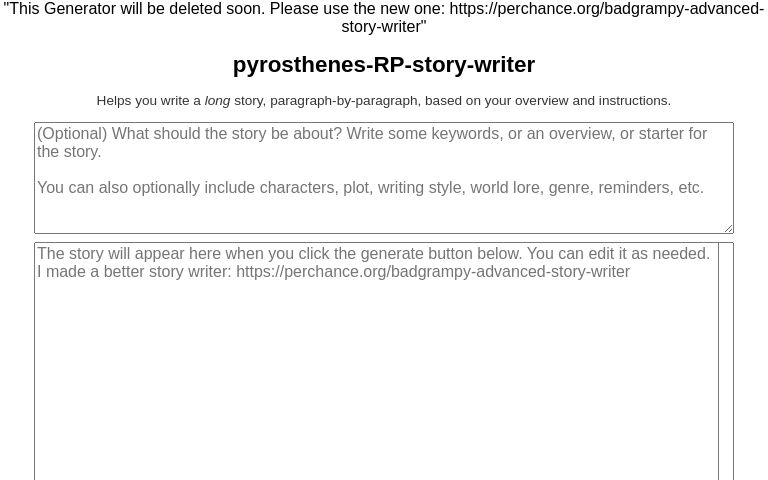 Pyrosthenes RP Story Writer (free, unlimited, no sign-up) ― Perchance ...