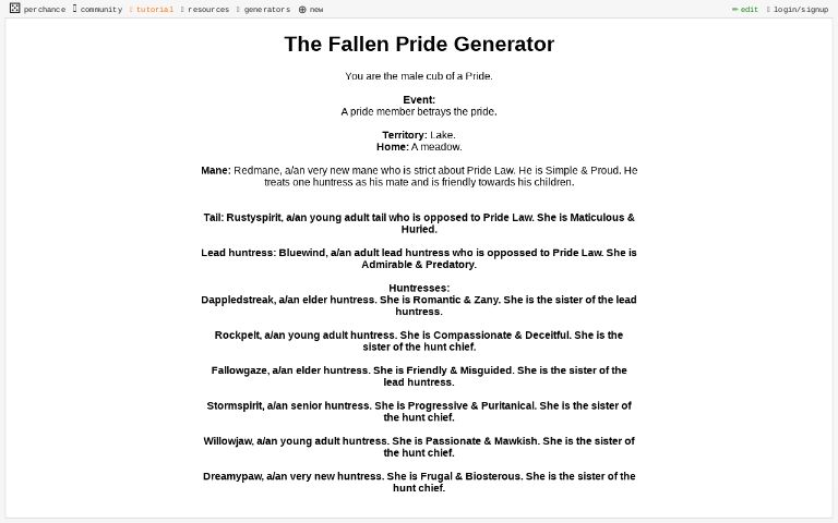 The Fallen Pride Generator
