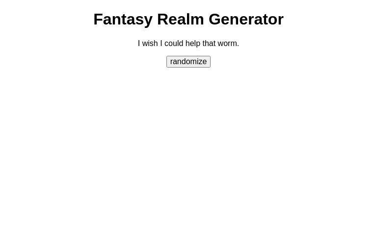 Fantasy Realm Generator