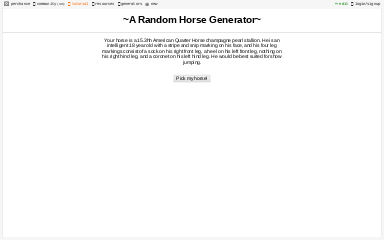 ~A Random Horse Generator~