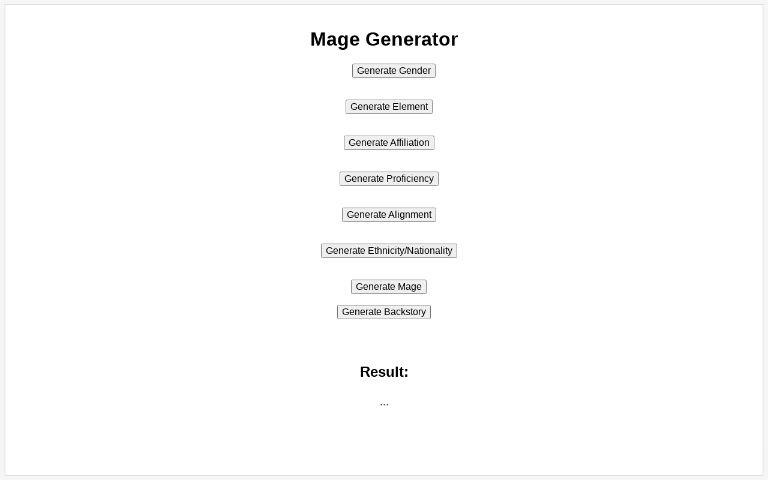 Mage Generator