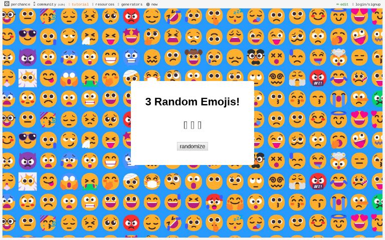 3 Random Emojis! ― Perchance Generator