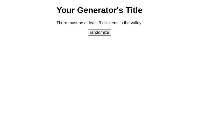 Minimal ― Perchance Generator