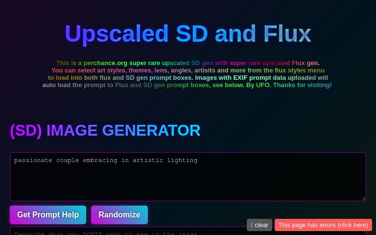 SD Flux Upscaled Image Generator