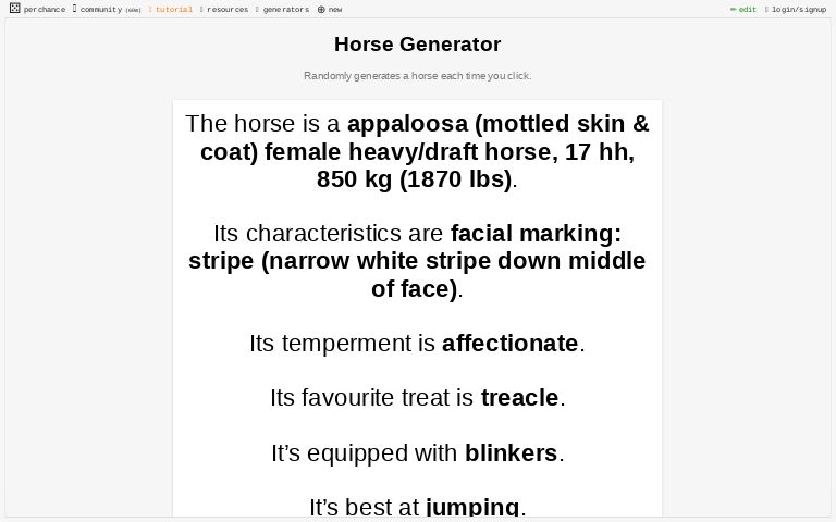 Horse Generator