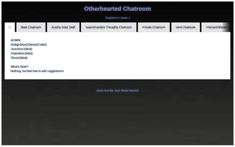 Otherhearted Chatroom ― Perchance Generator