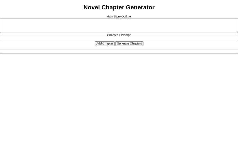 Novel Chapter Generator