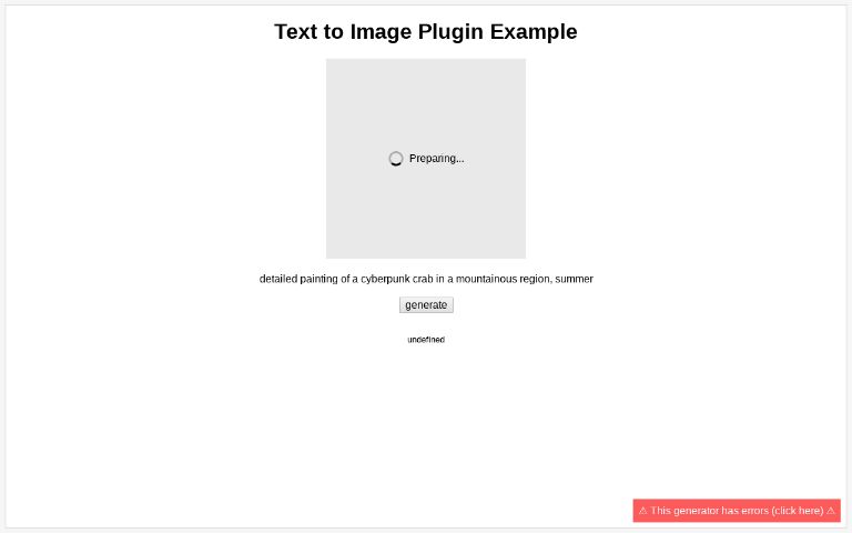 Text to Image Plugin Example