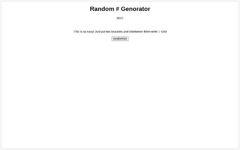 Random # Genorator ― Perchance Generator